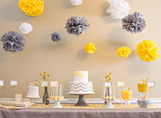 Chevron Baby Shower Centerpieces