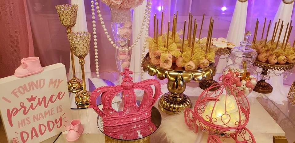 Pink and Gold Princess Baby Shower - Baby Shower Ideas - Themes - Games